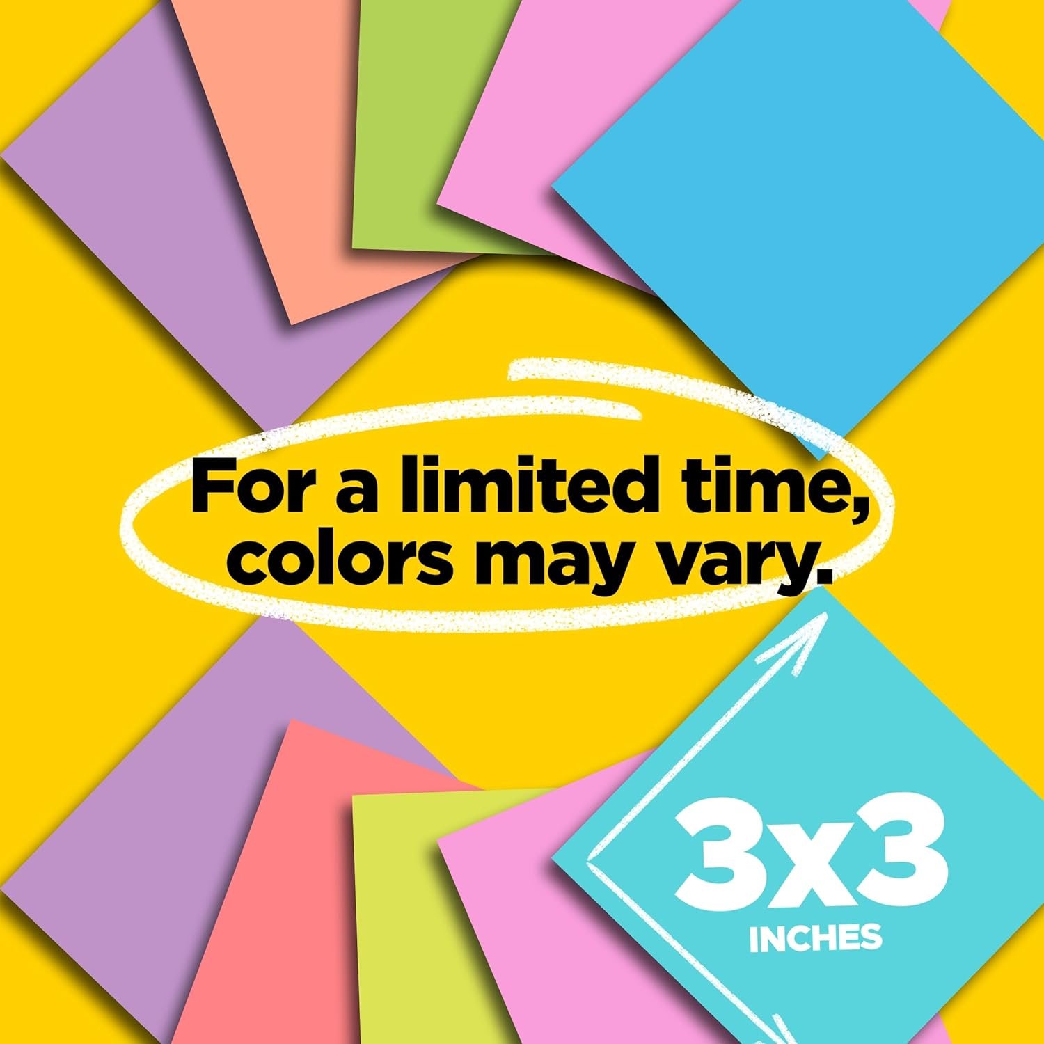 Post-it Super Sticky Notes, 24 Sticky Note Pads, 3 x 3 in., School ...